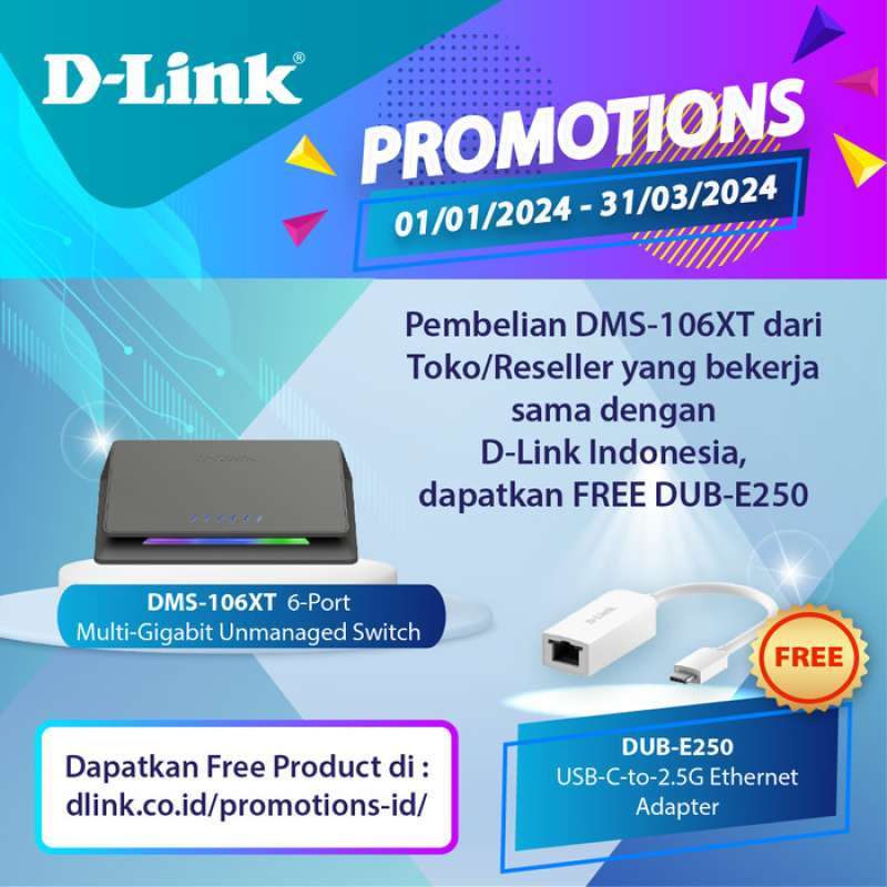 Promo Dms-106xt 6-port Multi-gigabit Unmanaged Switch Diskon 23% Di ...