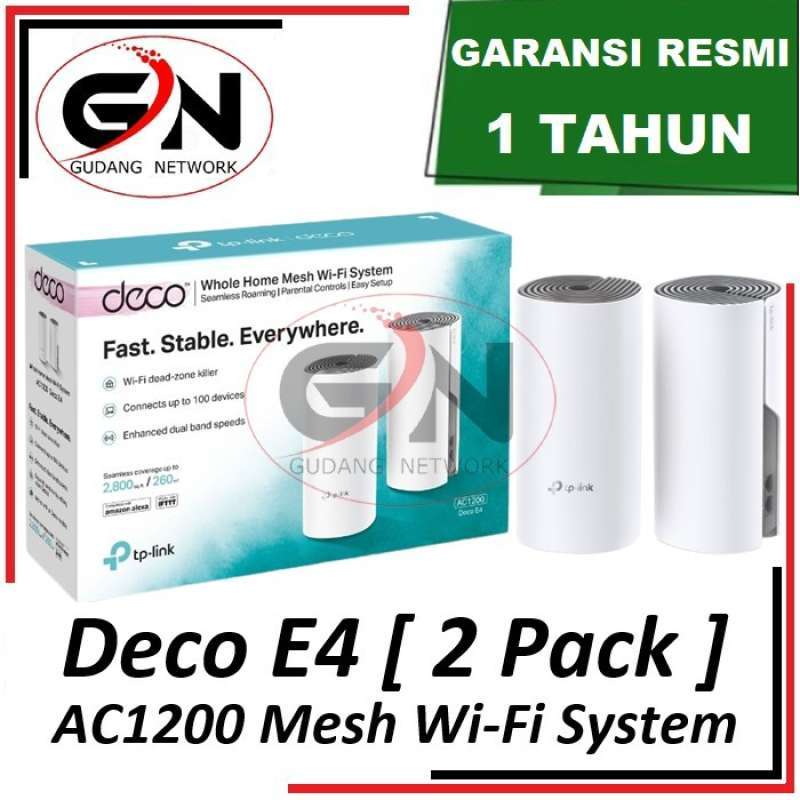 Promo Tp Link Deco E4 / Tplink Deco E 4 (2pcs / Pack) Whole Home Mesh ...