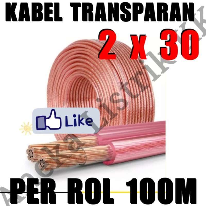 Promo Kabel Audio Transparan 2 X 30 100m Transparant 2x30 100 M Meter ...