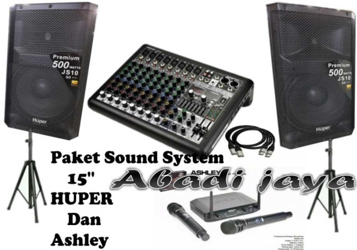 Promo Paket Sound System Huper Js10 15 Inch Dan Mixer Ashley Smr8 ...