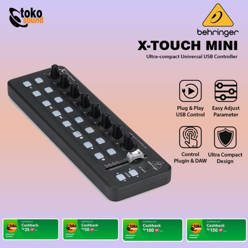Promo Behringer X-touch Mini Ultra-compact Universal Usb Controller ...