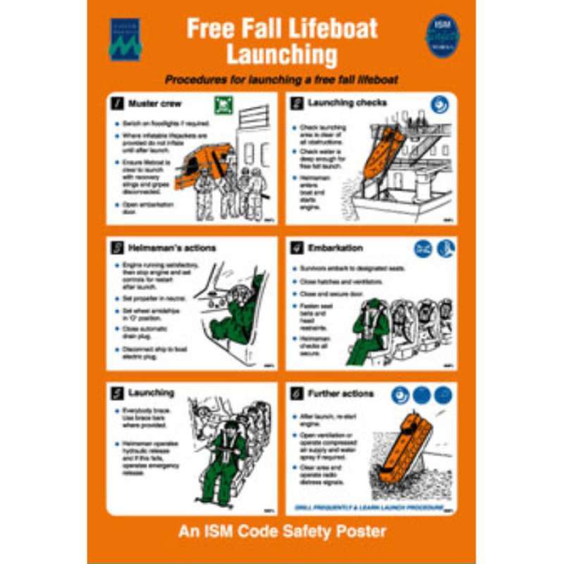 Promo Imo Safety Kapal Free Fall Lifeboat Launching Poster Impa 331520 ...