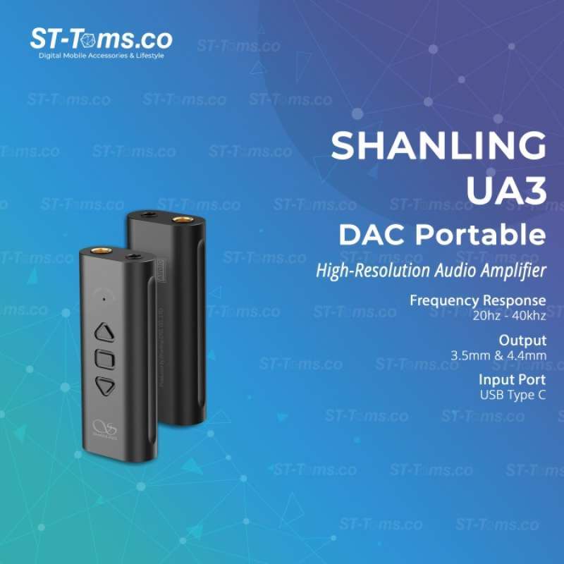 Promo Shanling Ua3 / Ua 3 Portable Usb Type Dac & Amplifier Portable - Black Diskon 10% Di ...