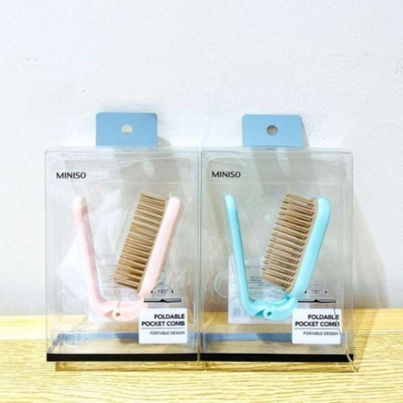 Jual Miniso Foldable Pocket Comb Portable Design / Sisir Lipat Di ...