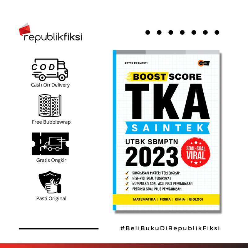 Promo Buku Boost Score Tka Saintek Utbk Sbmptn 2023 - Retta Pramesti -cmedia Diskon 23% Di ...
