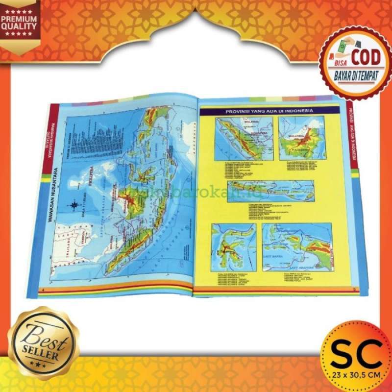 Promo Trending !! Buku Atlas Lengkap Indonesia Dan Dunia 34 Provinsi ...
