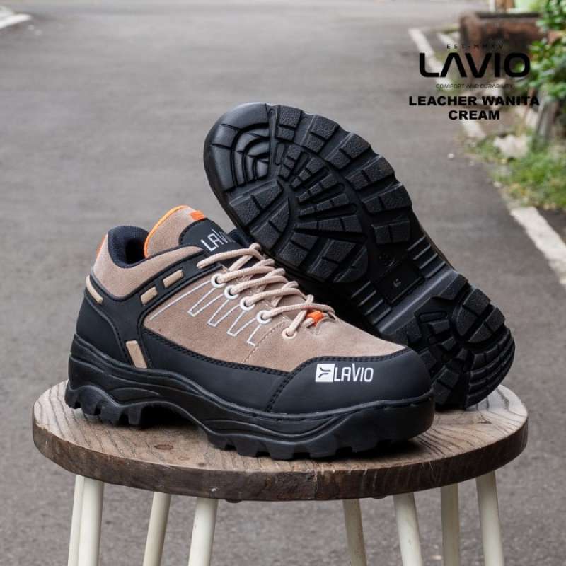 Promo Sepatu Safety Boots Wanita Premium Hiking Proyek Outdoor Leacher ...