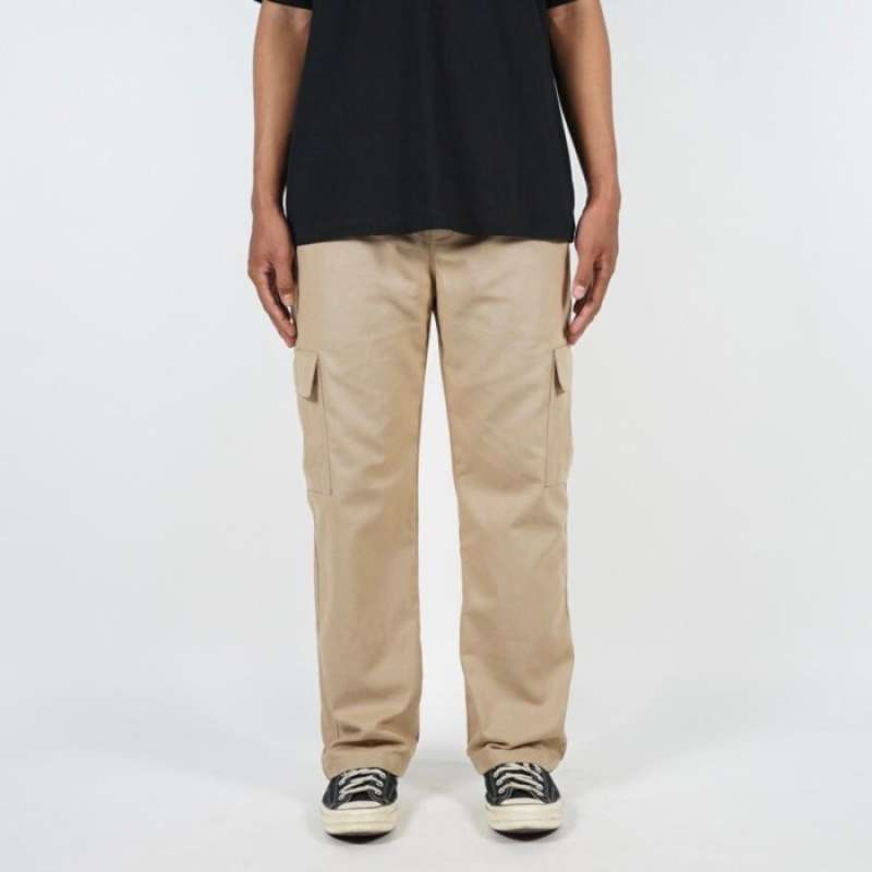 Promo Daily Outfits - Celana Panjang Pria Cargo Canvas Hijau Army Premium - Cream, M Diskon 23% ...