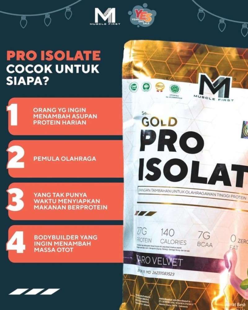 Promo Muscle First M1 Gold Series Pro Isolate Whey Protein 5lbs Diskon ...