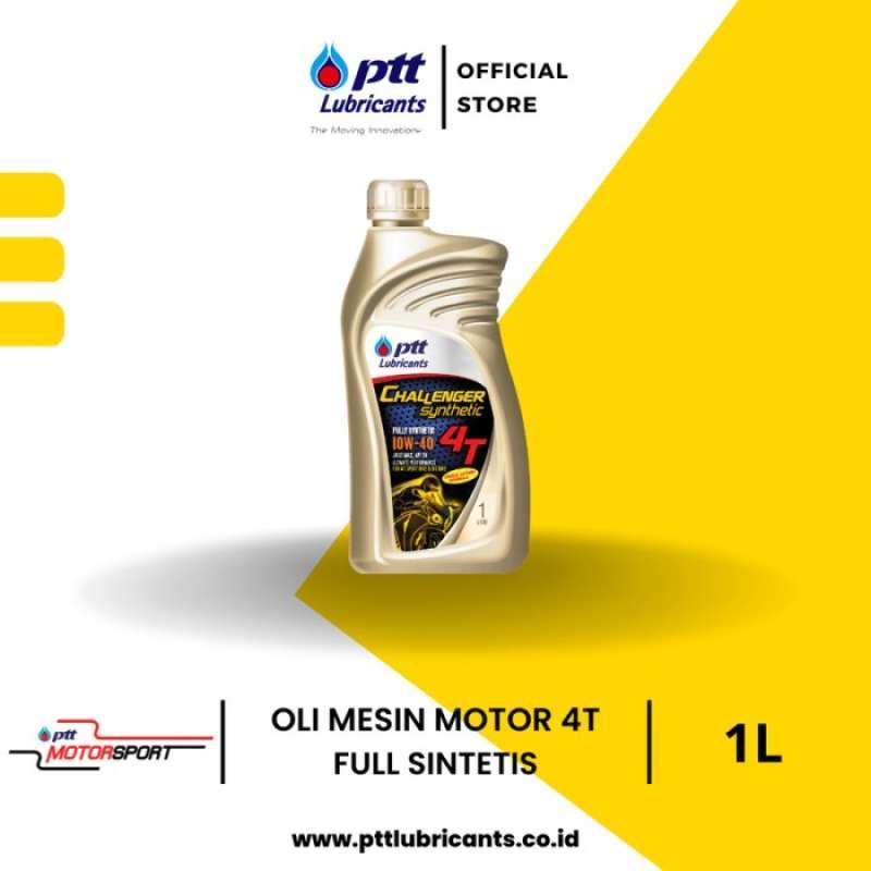 Promo Oli Ptt Lubricants Challenger Synthetic 4t 10w-40 Jaso Ma2 Sn 1l ...