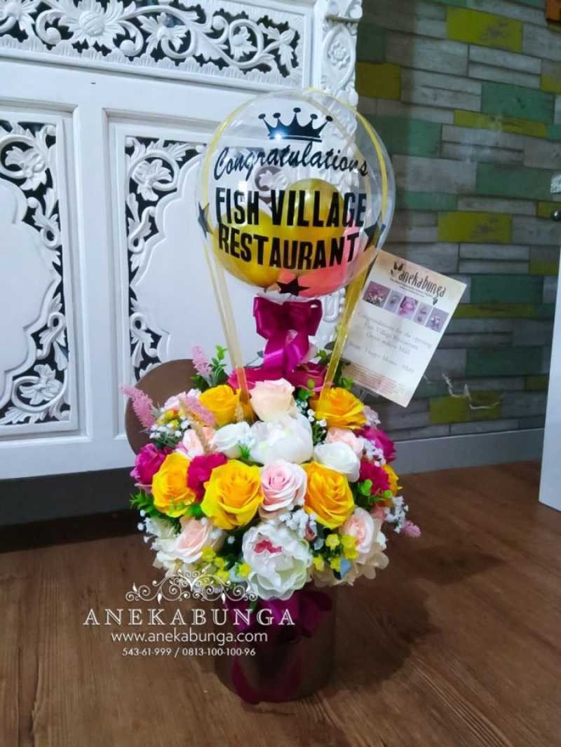 Promo Balon Ucapan Bunga Plastik Artificial Flower Balloon Pembukaan ...