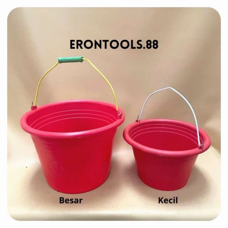 Promo Ember Cor Kecil Anti Pecah / Ember Plastik Merah / Ember Bangunan ...