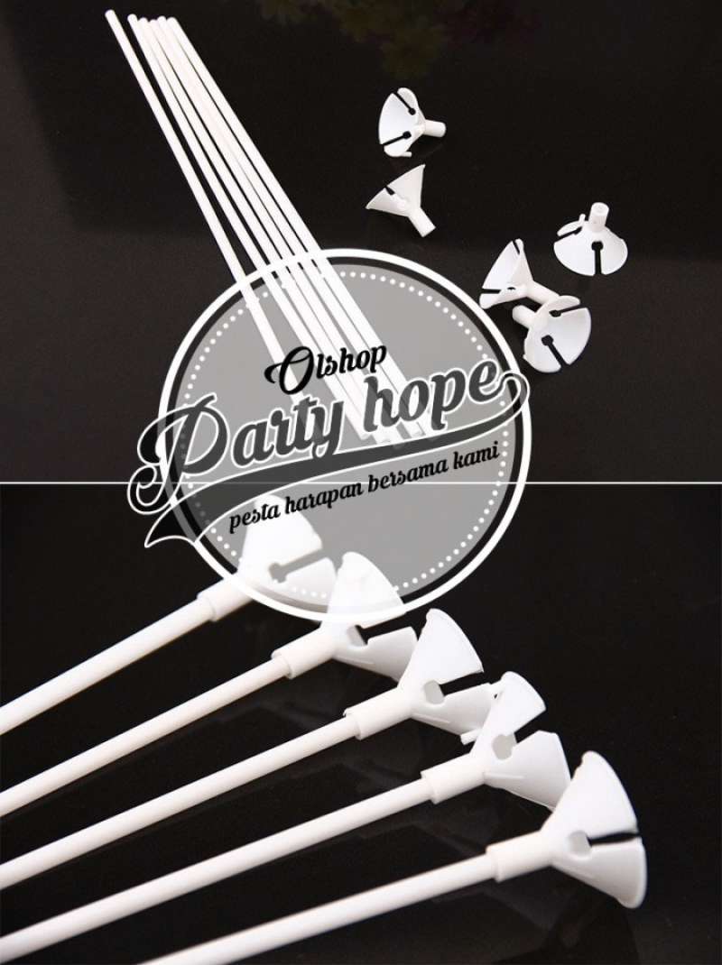 Jual Tangkai Balon / Gagang Balon / Stik Balon Warna Putih / Stick ...