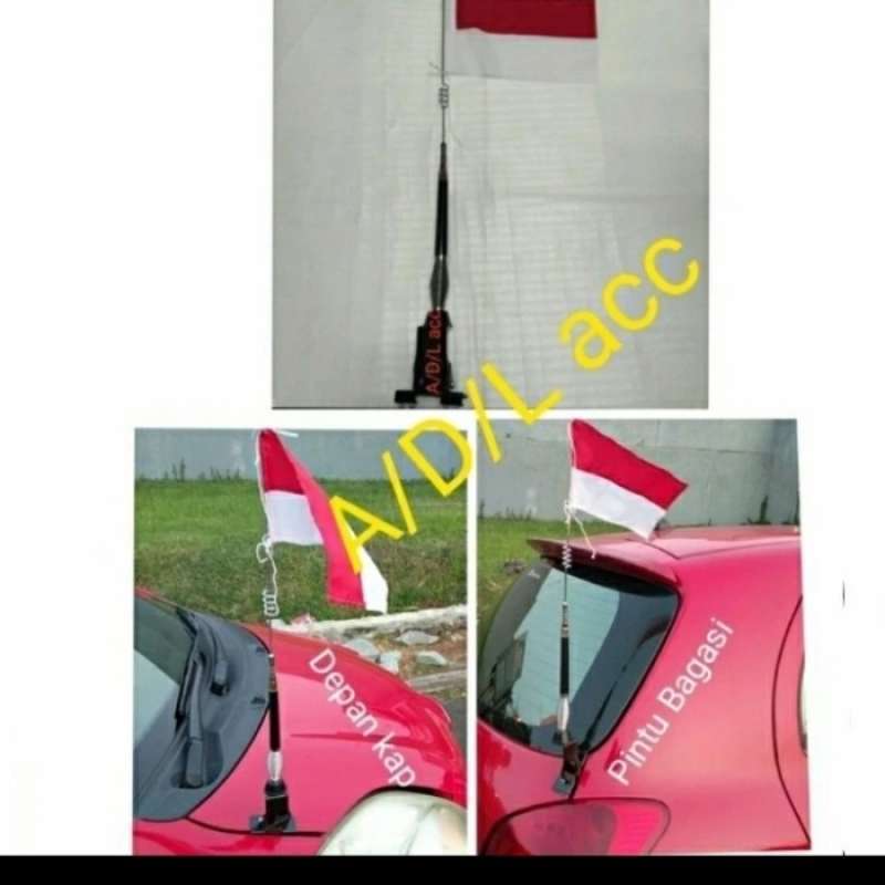Jual Tiang Bendera Mobil & Motor/antena Mbl& Mtr Model Jepit 40 Cm Di ...