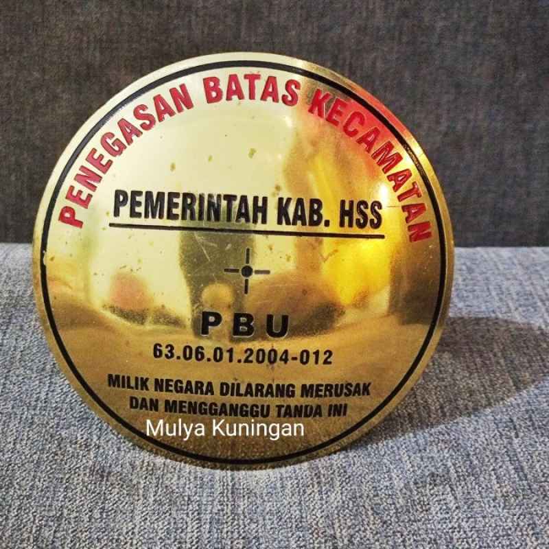 Jual Patok Batas Desa Brass Table / Brasstable Dan Plakat Kuningan 3mm ...