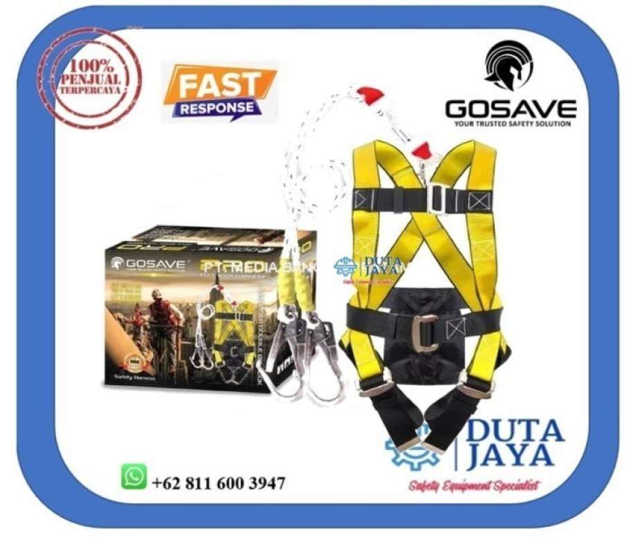 Jual Full Body Harness Absorber Double Big Hook Pro Gosave Go Save Di ...