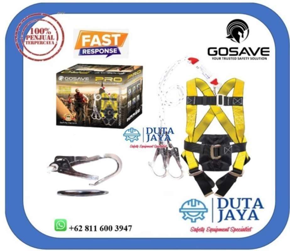 Jual Full Body Harness Absorber Double Big Hook Pro Gosave Go Save Di Seller Yama - Cengkareng ...