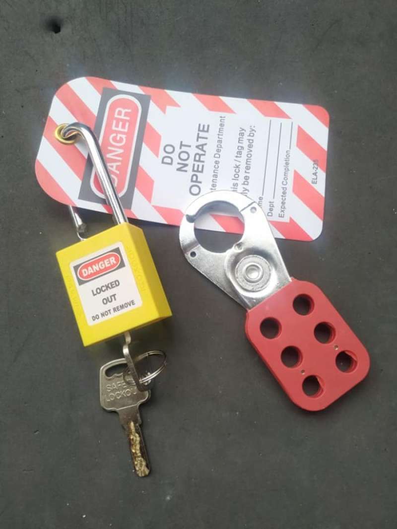 Jual Lockout Tagout Kit With Hasps, Loto Tags, Red Safety Padlocks ...