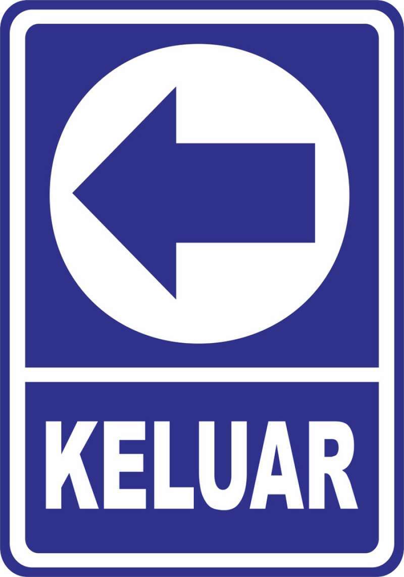 Jual Rambu Panah Keluar Kiri 40cm X 60cm, 35cm X 50 Cm, Plat Acp 3mm ...