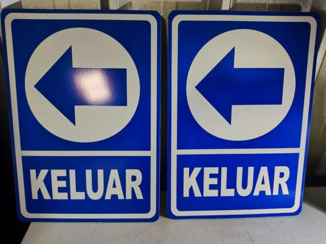 Jual Rambu Panah Keluar Kiri 40cm X 60cm, 35cm X 50 Cm, Plat Acp 3mm ...