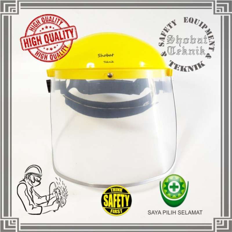 Jual Face Shield Gerinda Helm Clear Pelindung Muka Wajah Alat Safety ...
