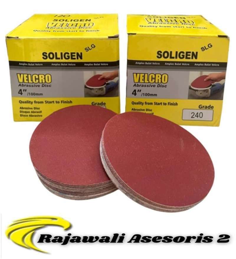 Jual Amplas Bulat Velcro Amplas Tempel Soligen 4 Inch (per Box 100pcs ...
