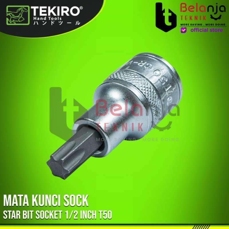 Jual Tekiro Mata Kunci Shock 1/2 Inch Star Bit T50 Mata Sock Bintang T ...