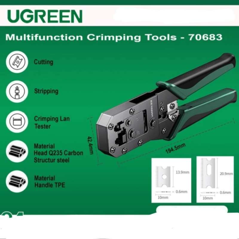 Jual Ugreen Tang Crimping Tool Rj45 Rj11 Lan Network Krimping 70683 ...
