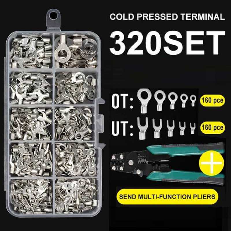Jual 320 Pcs Terminal Wire Crimp Connector Electrical O / U With Tang ...