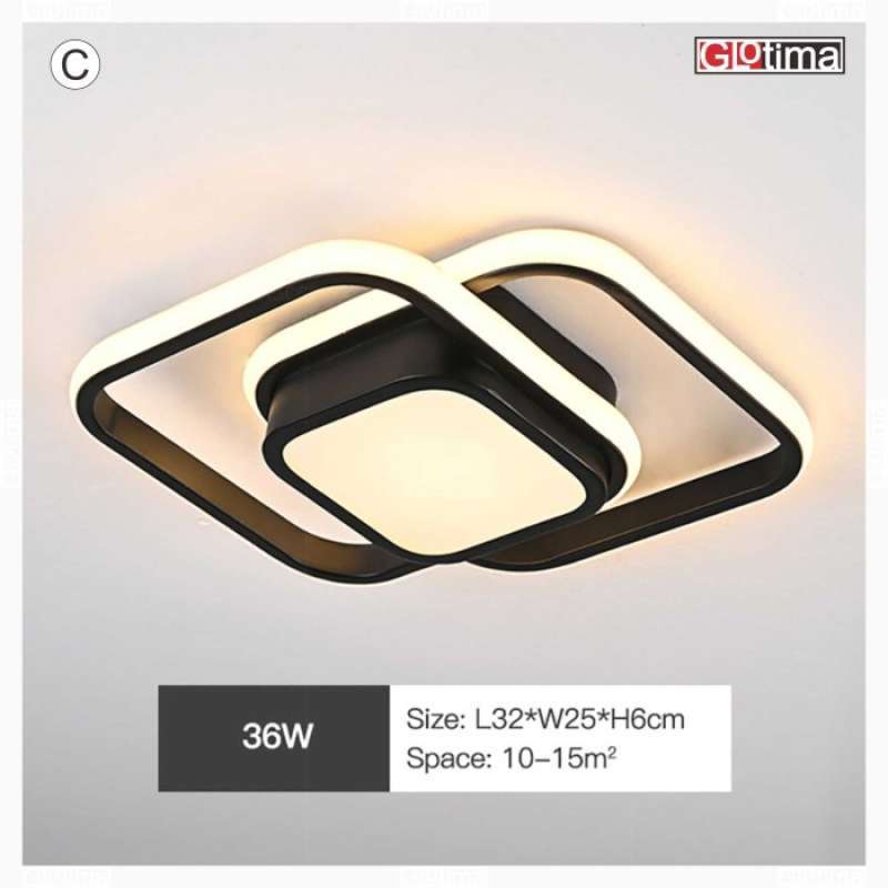 Jual Lampu Plafon Plafond Gantung Hias Led Modern Ceiling Light 3 Warna ...