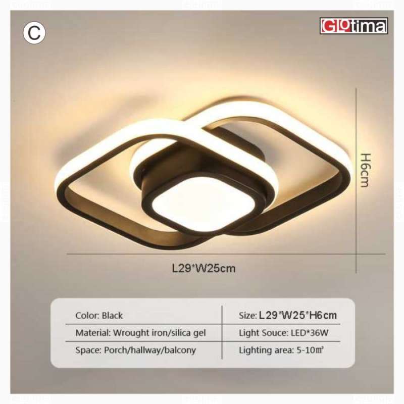 Jual Lampu Plafon Plafond Gantung Hias Led Modern Ceiling Light 3 Warna ...