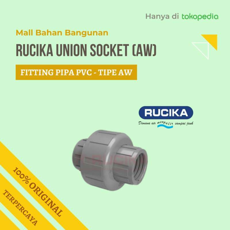 Jual Fitting Pipa Pvc Union Socket / Water Mur / Watermoor 1/2 Aw ...
