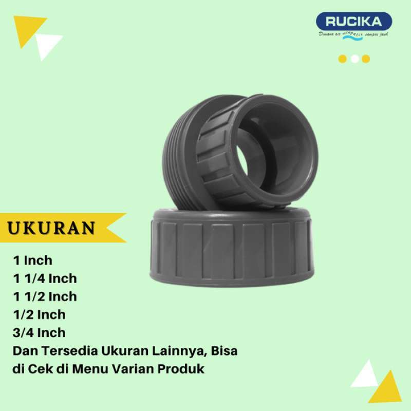 Jual Fitting Pipa Pvc Union Socket / Water Mur / Watermoor 1/2 Aw ...