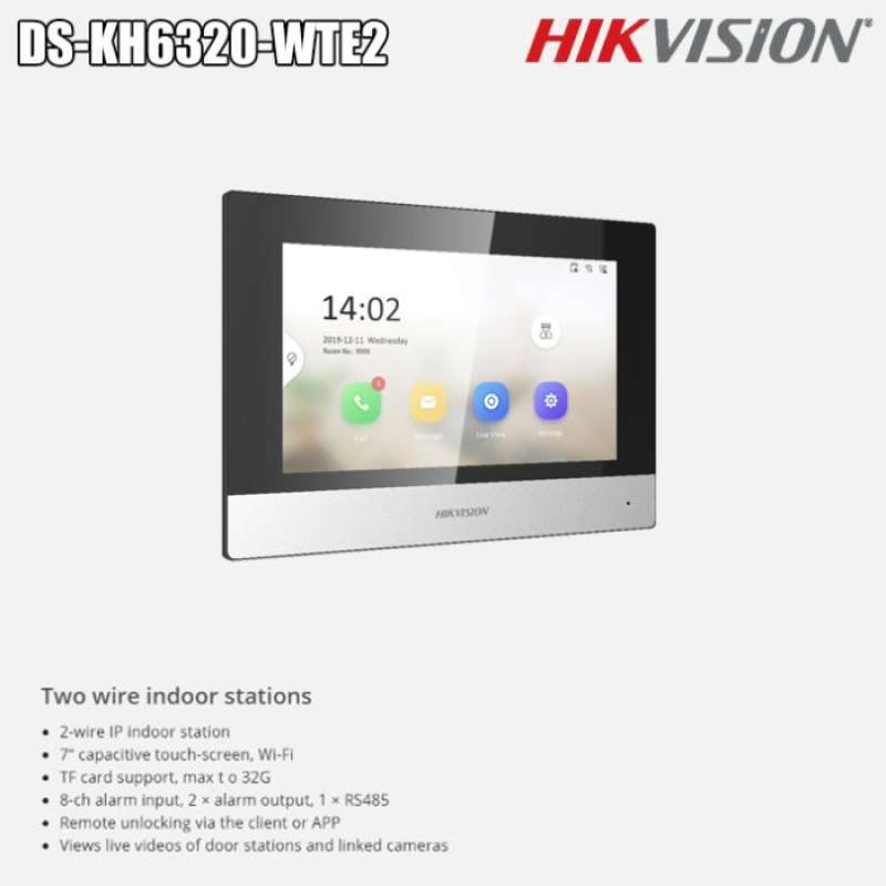 Jual Ip Video Intercom / Two Wire Indoor Stations Hikvision Ds-kh6320-wte2 Di Seller Shin Store ...