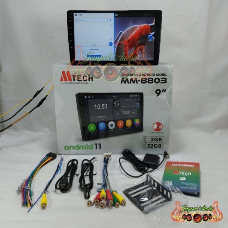 Promo Head Unit Android Mtech 9 Inch Ayla/soket Pnp Promo - Silver ...