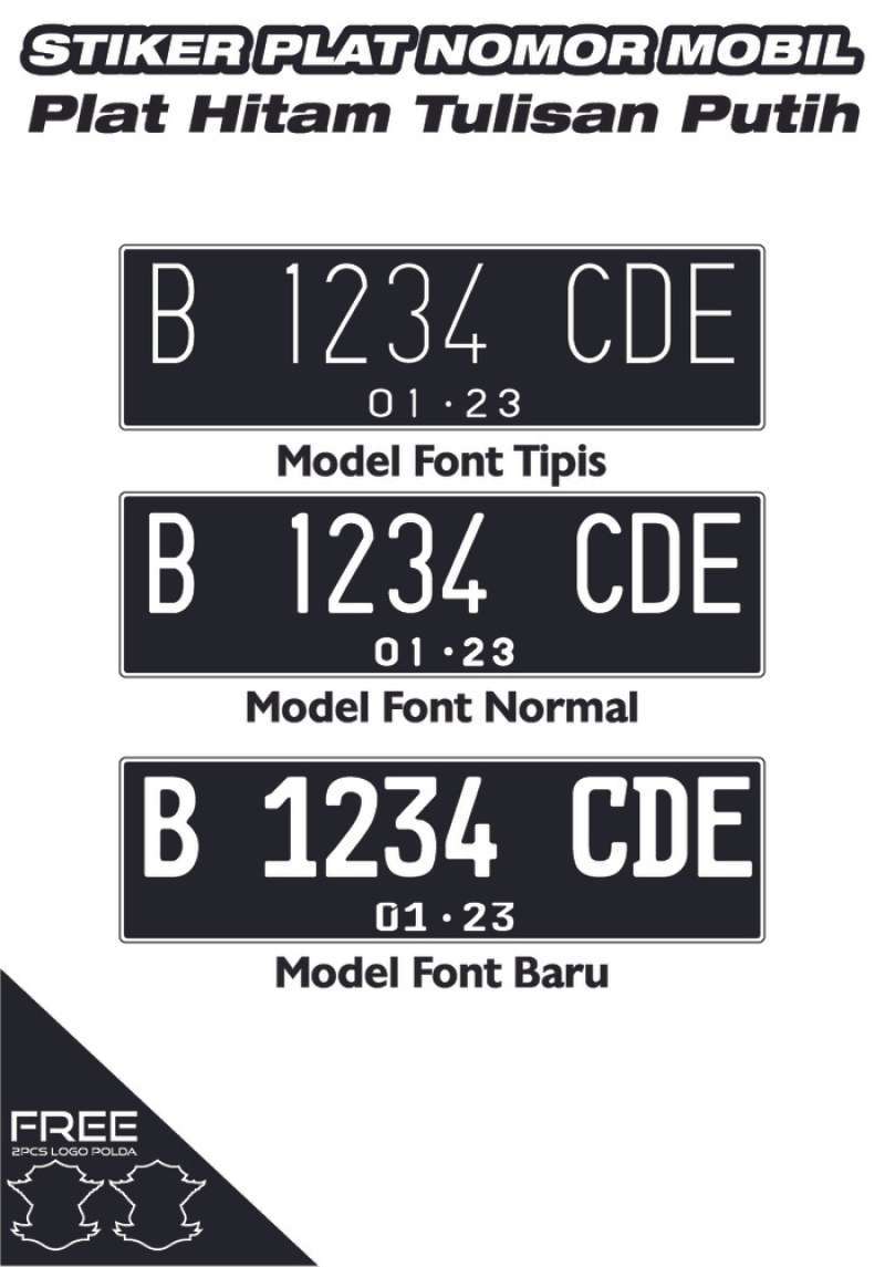 Jual Stiker Plat Nomor Hitam Untuk Mobil - Normal Di Seller Move-id ...