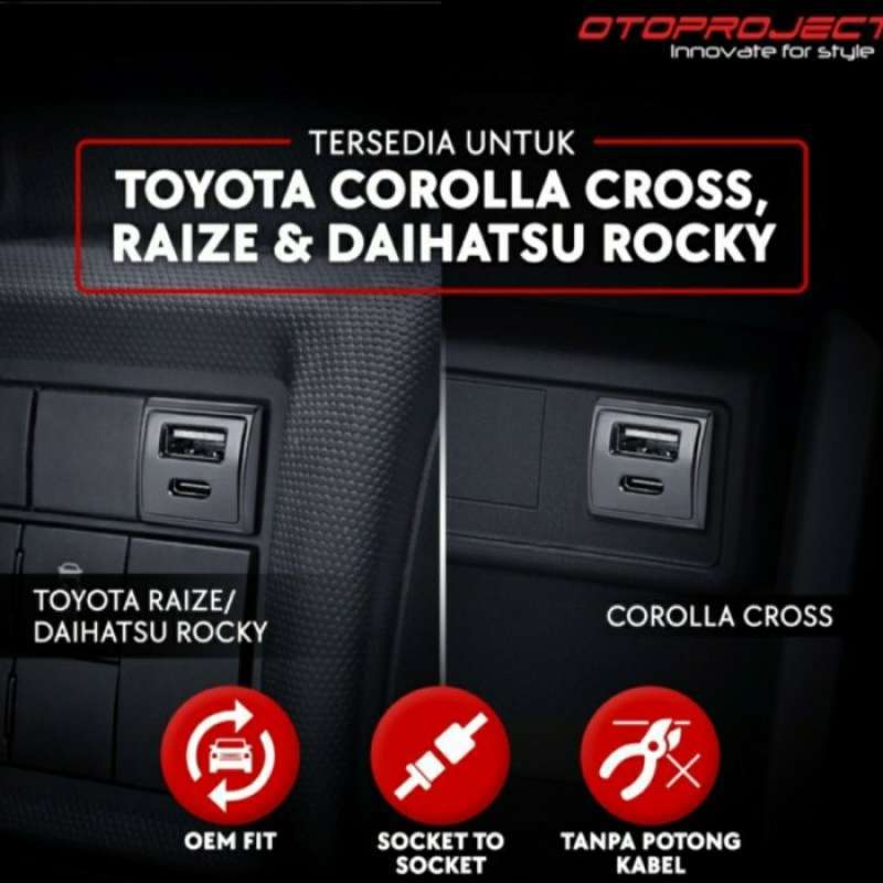 Promo Otoproject Usb Fast Charging Plug N Play Khusus Raize / Rocky ...
