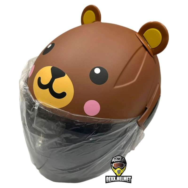 Jual Helm Anak Usia 3 - 8 Tahun Karakter Kuping Lucu Sni - Panda Putih ...