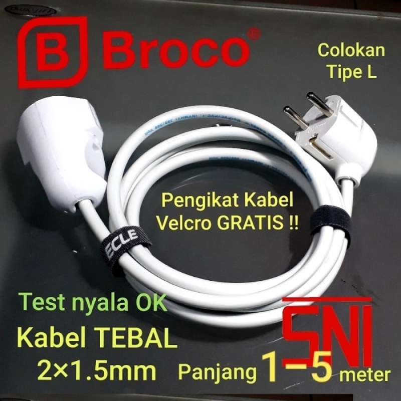 Jual Kabel Extension Broco Sni - Stop Kontak + Colokan Listrik 1-10 ...