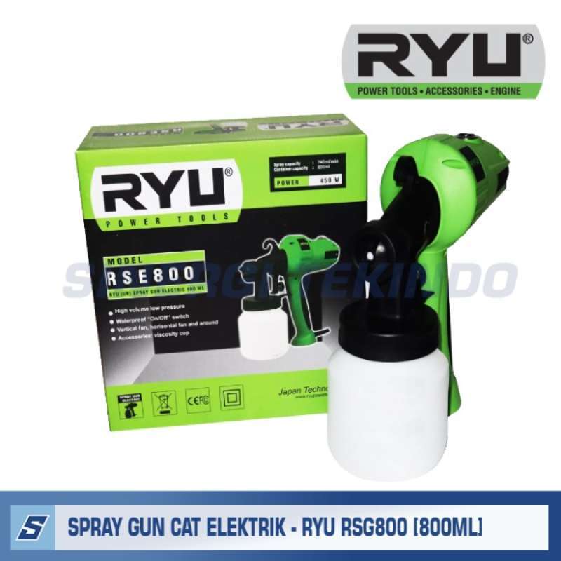 Jual Spray Gun Cat Elektrik 3 Mode - Ryu Rse800 Spraygun Rse 800 [800ml ...