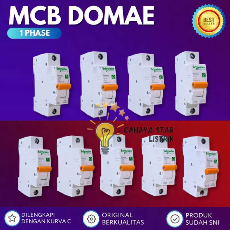 Jual Schneider Mcb Domae 1p 2a,4a,6a,10a,16a,20a,25a,32a,40a - 32a Di Seller Shin Store ...