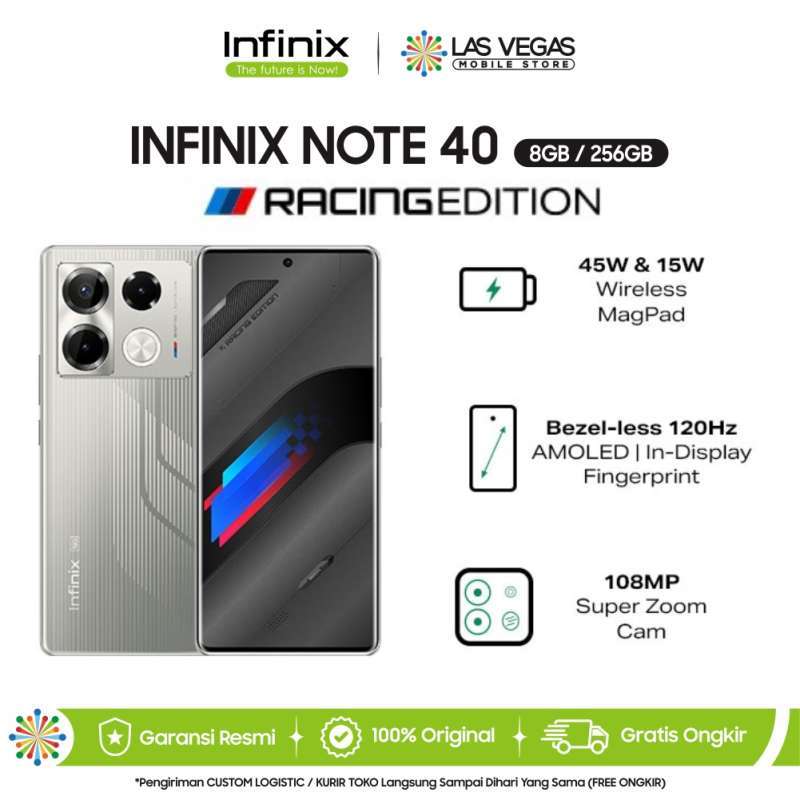 Jual Infinix Note 40 8/256gb Racing Edition | Camera 108mp | Nfc - Garansi Resmi Di Seller ...