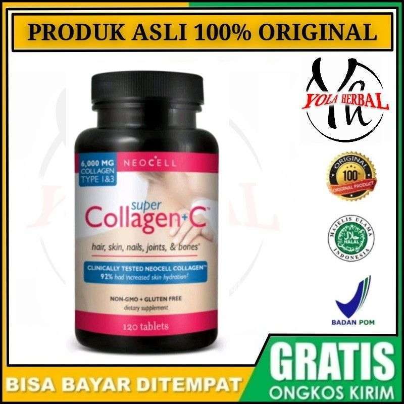 Jual Neocell Super Collagen C Powder Type 1 & 3 120 Tablet Original ...