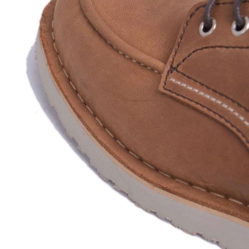 Jual Sepatu Kulit Moc Toe Boots Pria Koku Footwear Lennox Tan Coklat ...