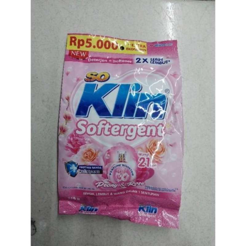 Jual So Klin Softergent Detergen Powder 215gr - So Klin Liquid Cair ...