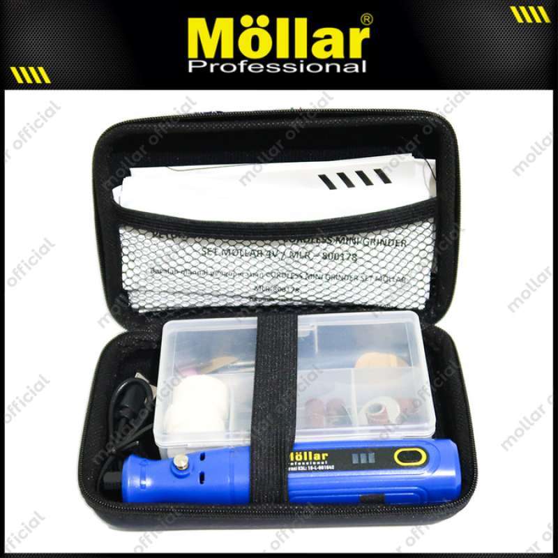 Jual Mollar 800178 Mini Grinder Set 32 Pcs Baterai Cordless Gerinda ...
