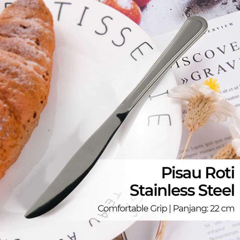 Jual Uniturcky Pisau Roti Dessert Bread And Butter Knife Stainless ...