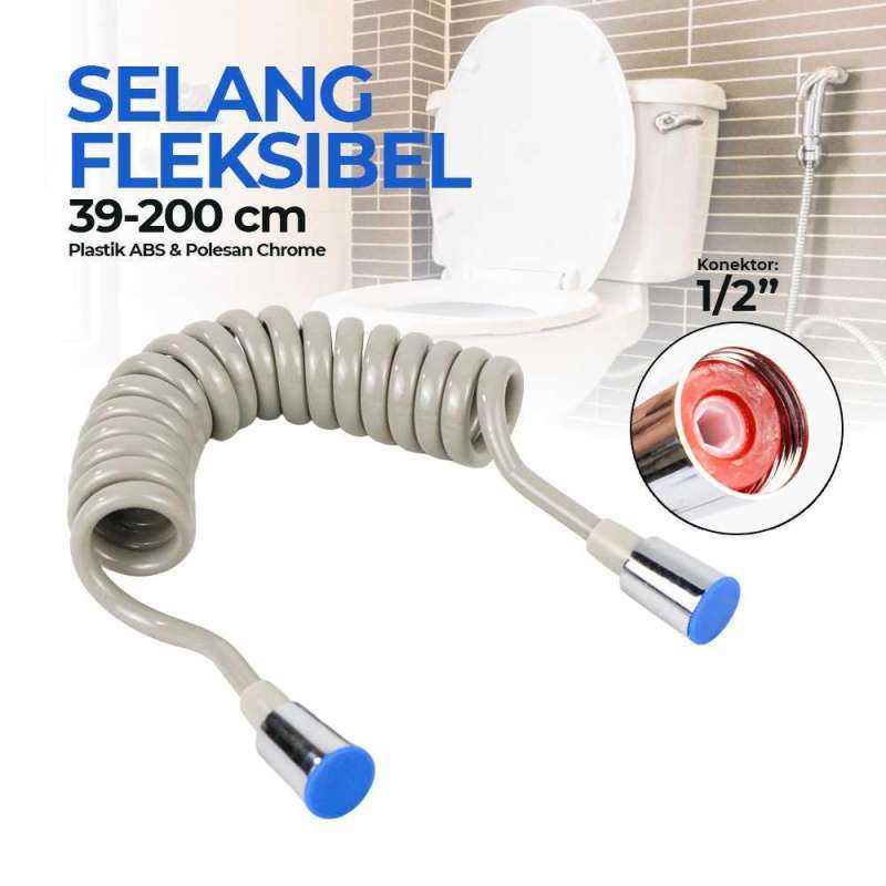 Jual Jrjubb Selang Shower Flexible Hose Spring Spiral Abs 39-200cm ...