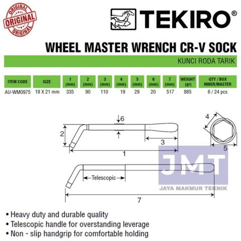 Promo Tekiro Kunci Roda Mobil Tarik Telescopic Wheel Master Wrench 19 X ...