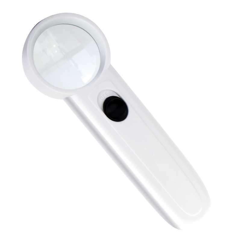 Jual Kaca Pembesar Handheld Magnifiying Glass Lup With 2 Led 35mm 8x Jm ...
